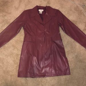 Outer Edge Jackets & Coats | Black Faux Leather Jacket | Poshmark